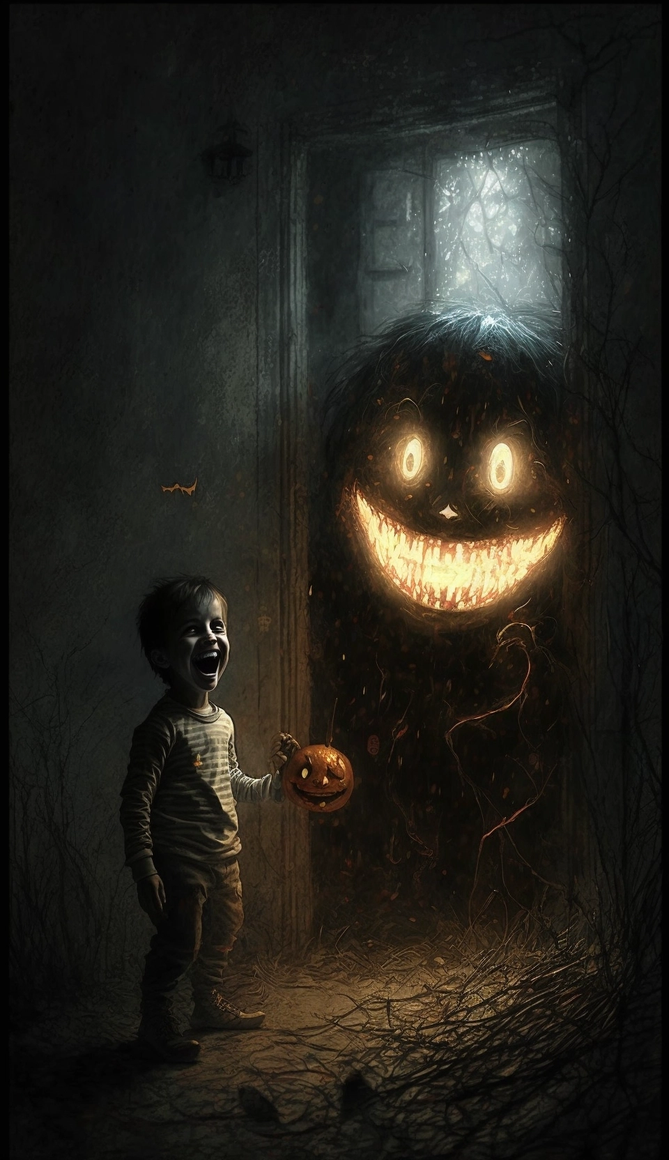 Iconic Joy Meets Evil Horror: A Magical Ambience • PromptDen