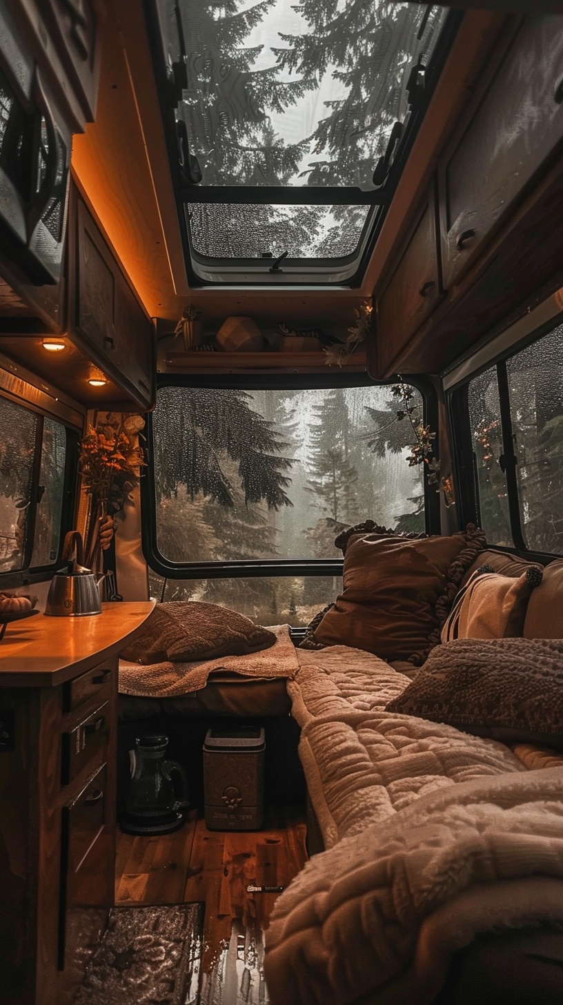 Stay Cozy In Your Rv On A Rainy Day • PromptDen