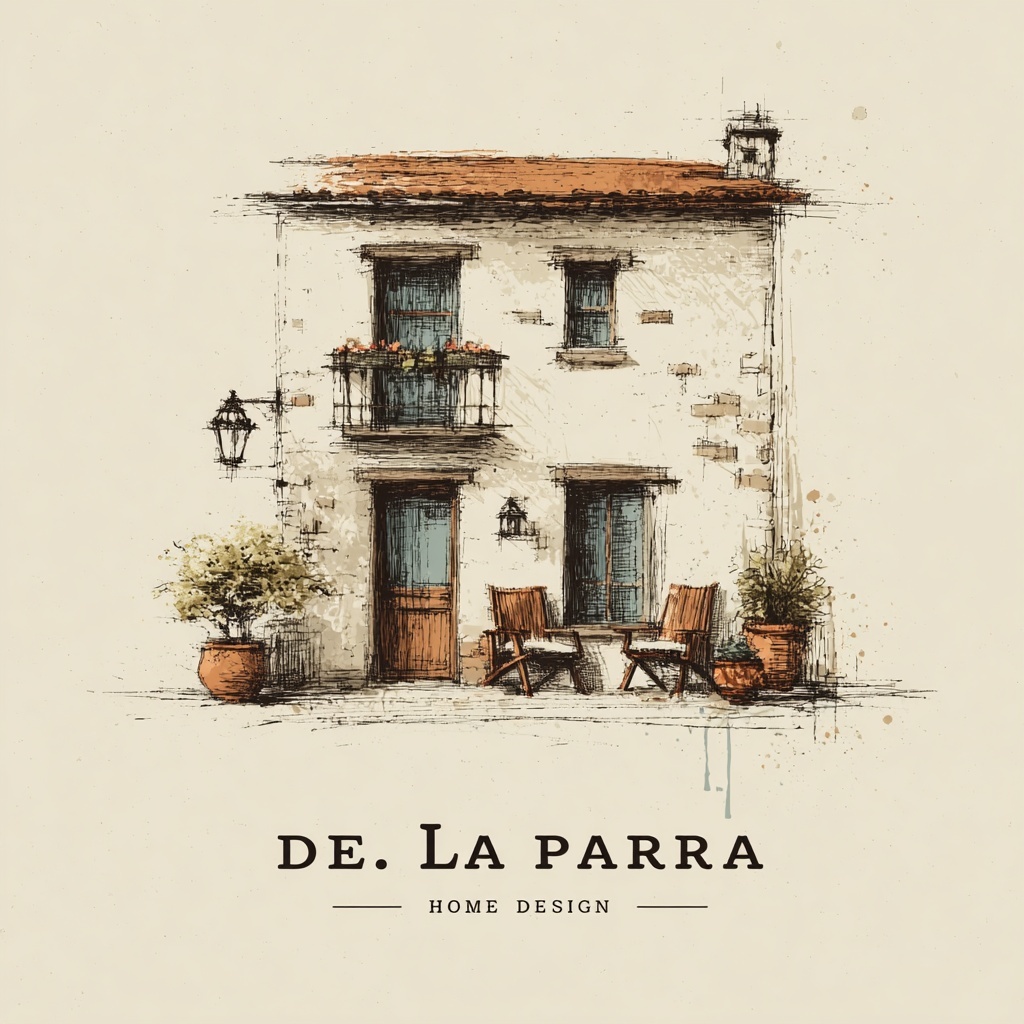 De La Parra Home Design: Chic Minimalist Logos • PromptDen