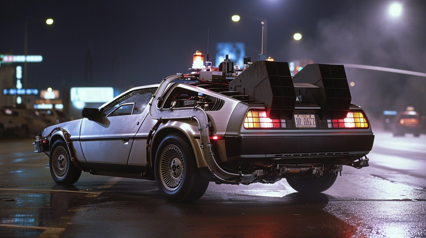 Time-traveling Car: Ghostbusters Meets Back To The Future! • PromptDen