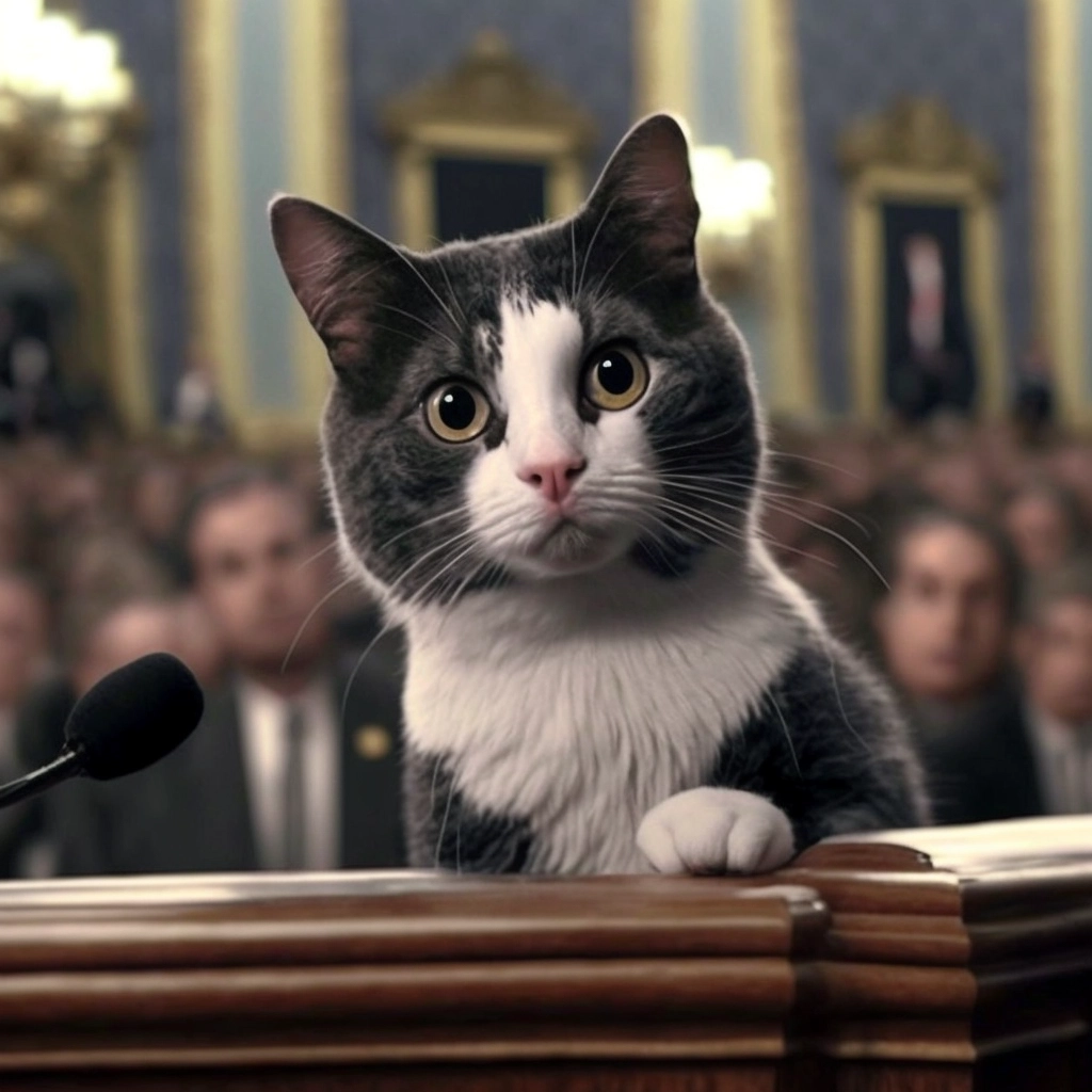 Cat Testifies In Congress • PromptDen