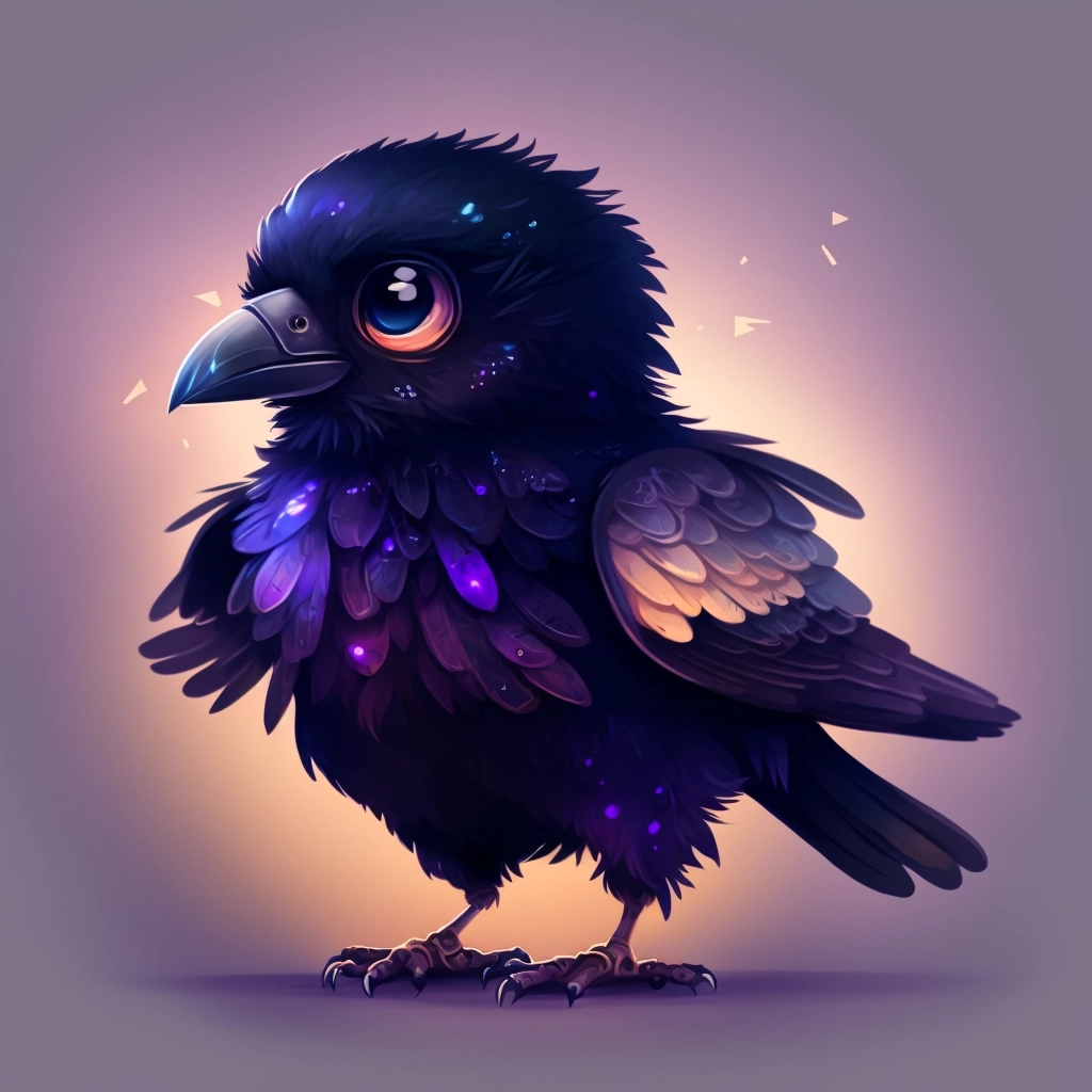 Meet Our Adorable Raven Mascot! • PromptDen