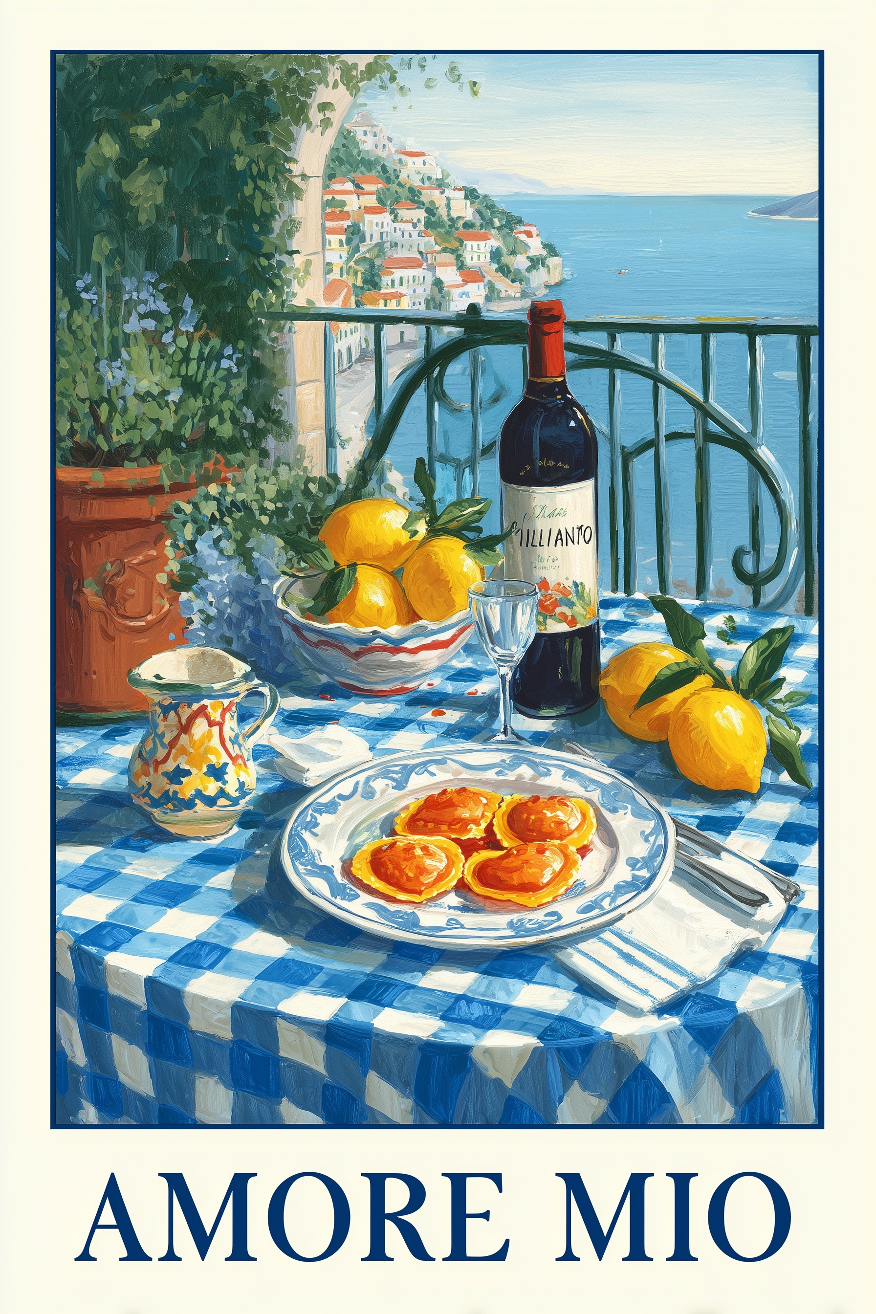 Romantic Italian Dinner: Amalfi Coast Elegance • PromptDen