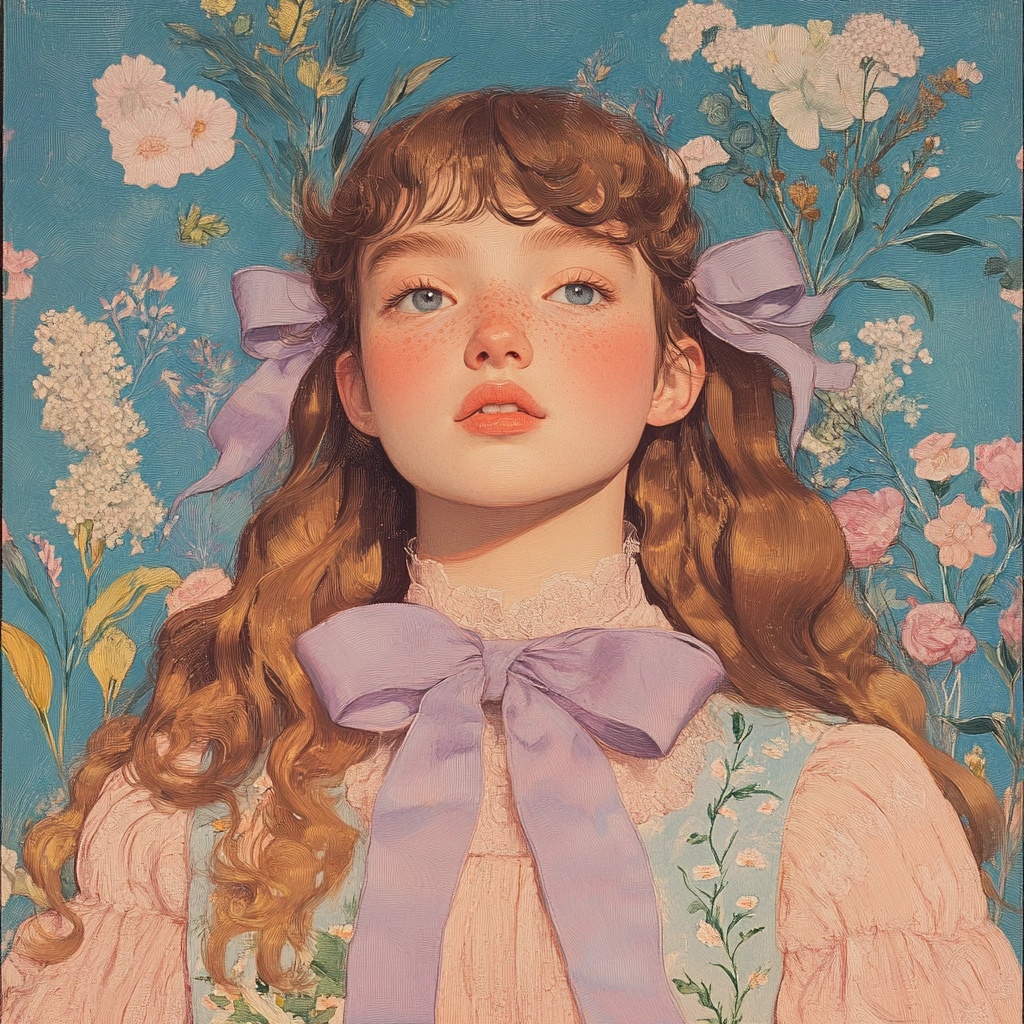 Stunning Coral: Long Hair Beauty Inspiration • PromptDen