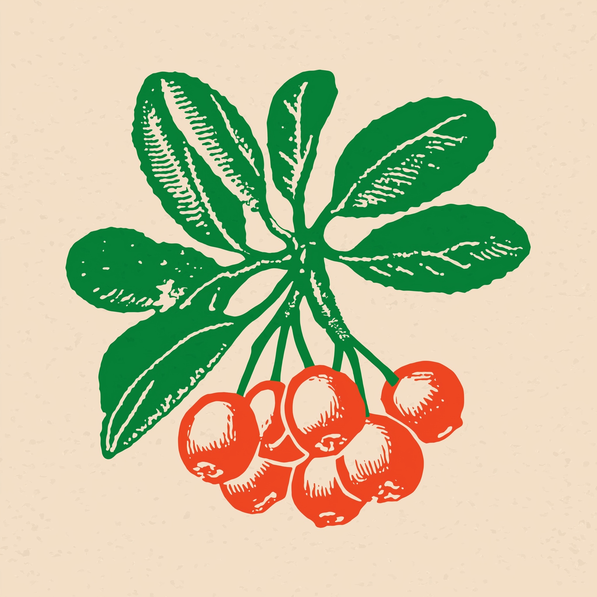 Arbutus Unedo Vector Illustration In Bold Colors • PromptDen