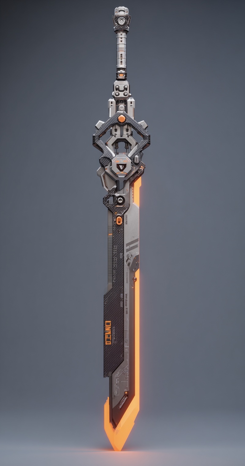Cyberpunk Mecha Sword: Low-poly Art & Design • PromptDen