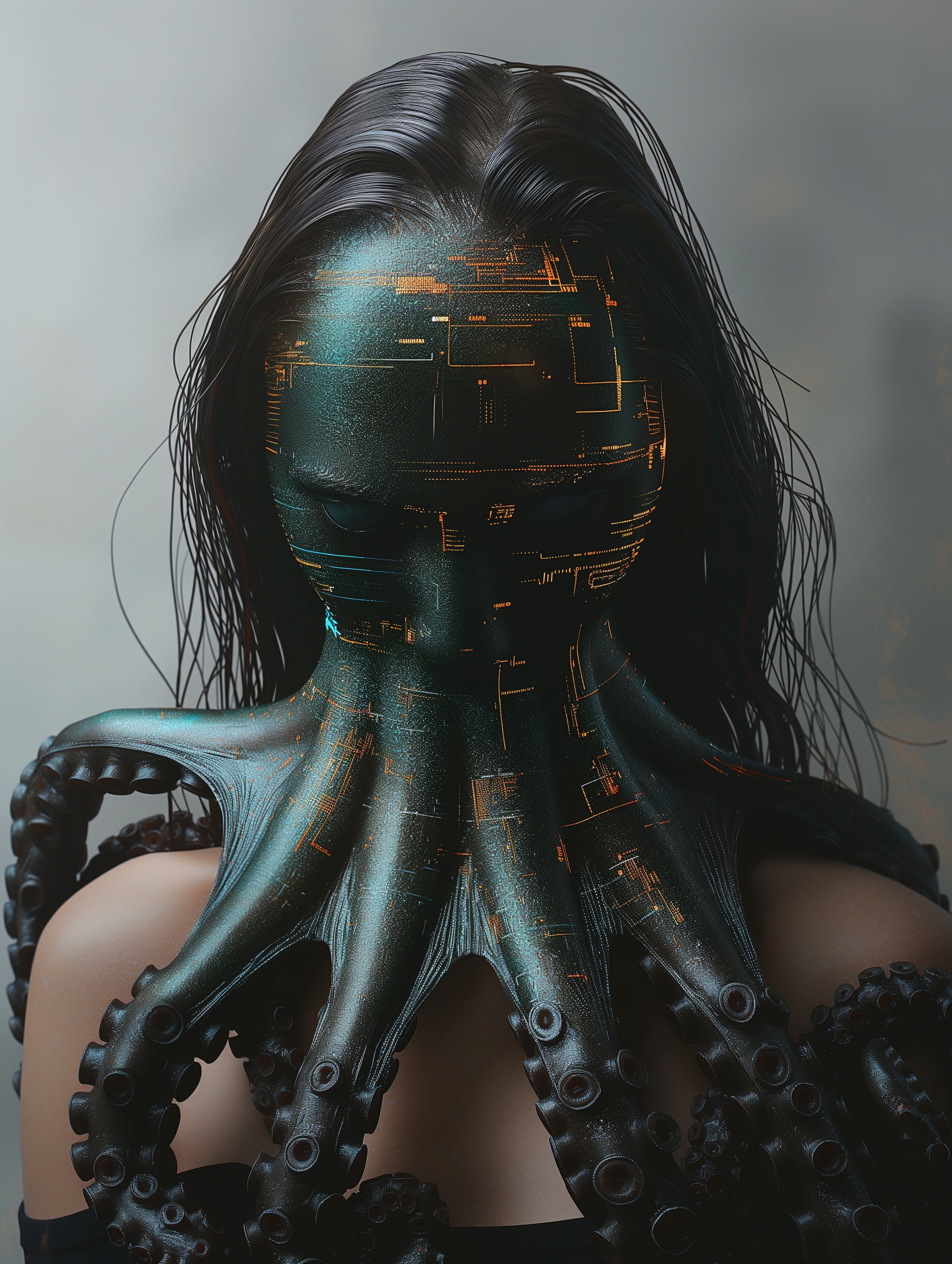 Intriguing Woman Octopus Scene In Las Vegas At 4:35 Am • PromptDen