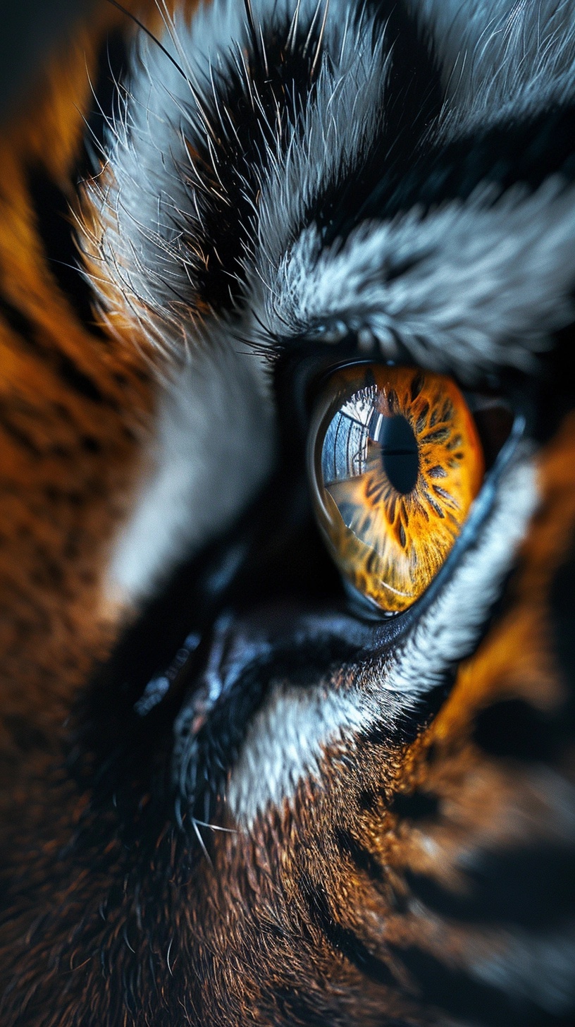 Stunning Close-up Of A Tiger's Intense Eye • PromptDen