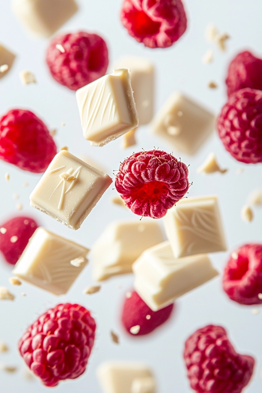 Indulge In White Chocolate & Raspberries Delight • PromptDen
