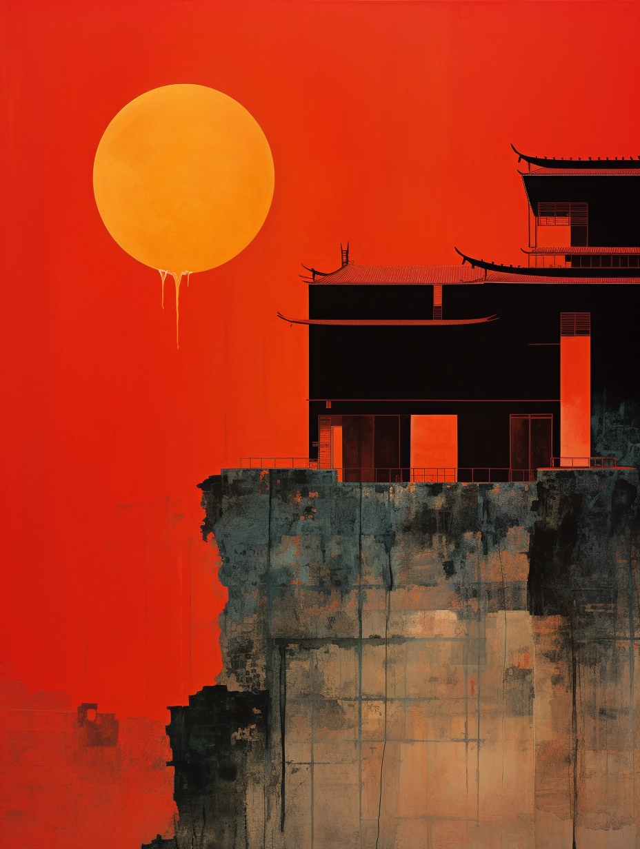 Explore Chinese Palace Architecture: Fresco Texture And Brushstrikes ...