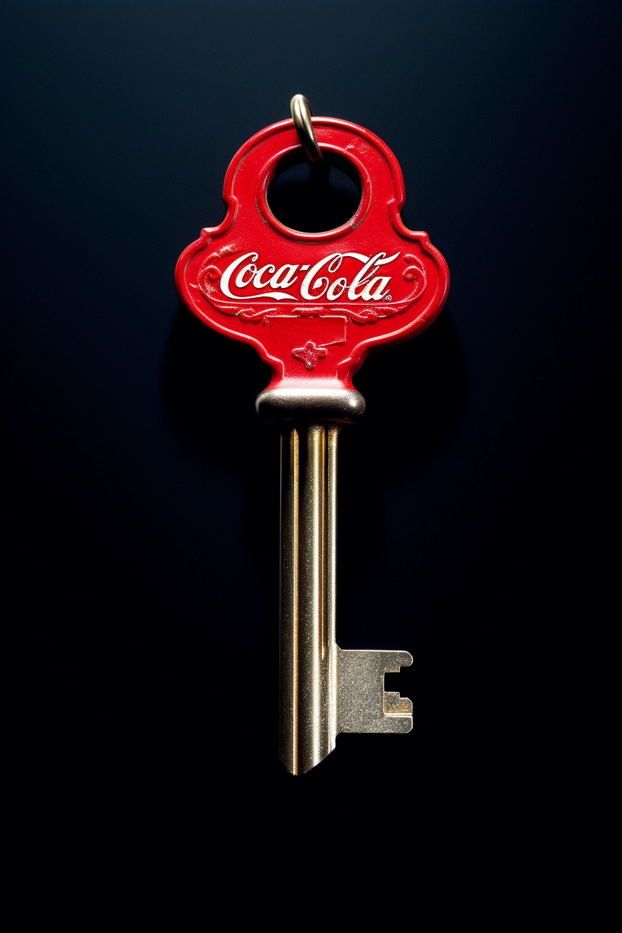 Unlock The Coca-cola Factory With Key Design • PromptDen