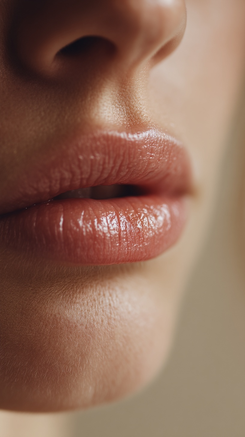 Natural Beauty: Close-up Of Luscious Lips • PromptDen
