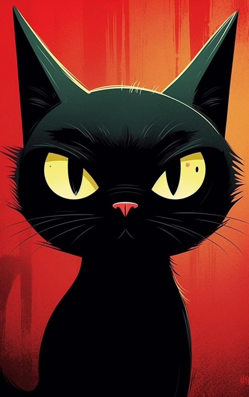 Mischievous Cat Illustration By Frank Kozik • PromptDen