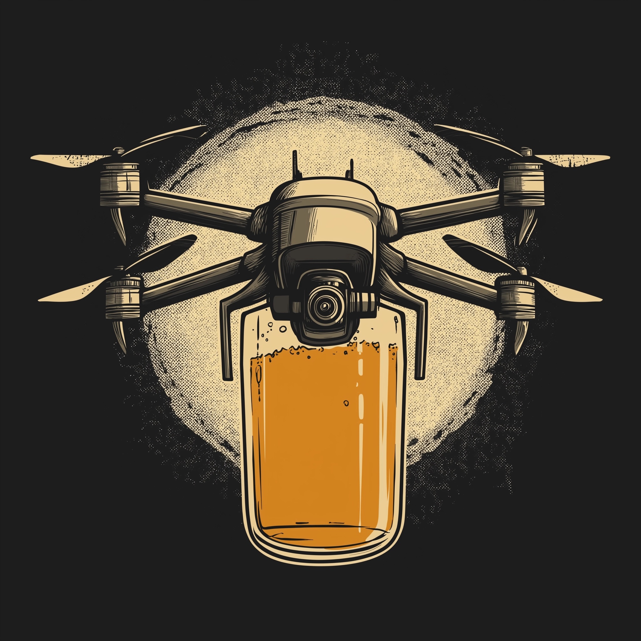 Elevate Your Brand: Drone Beer Logo Design • PromptDen