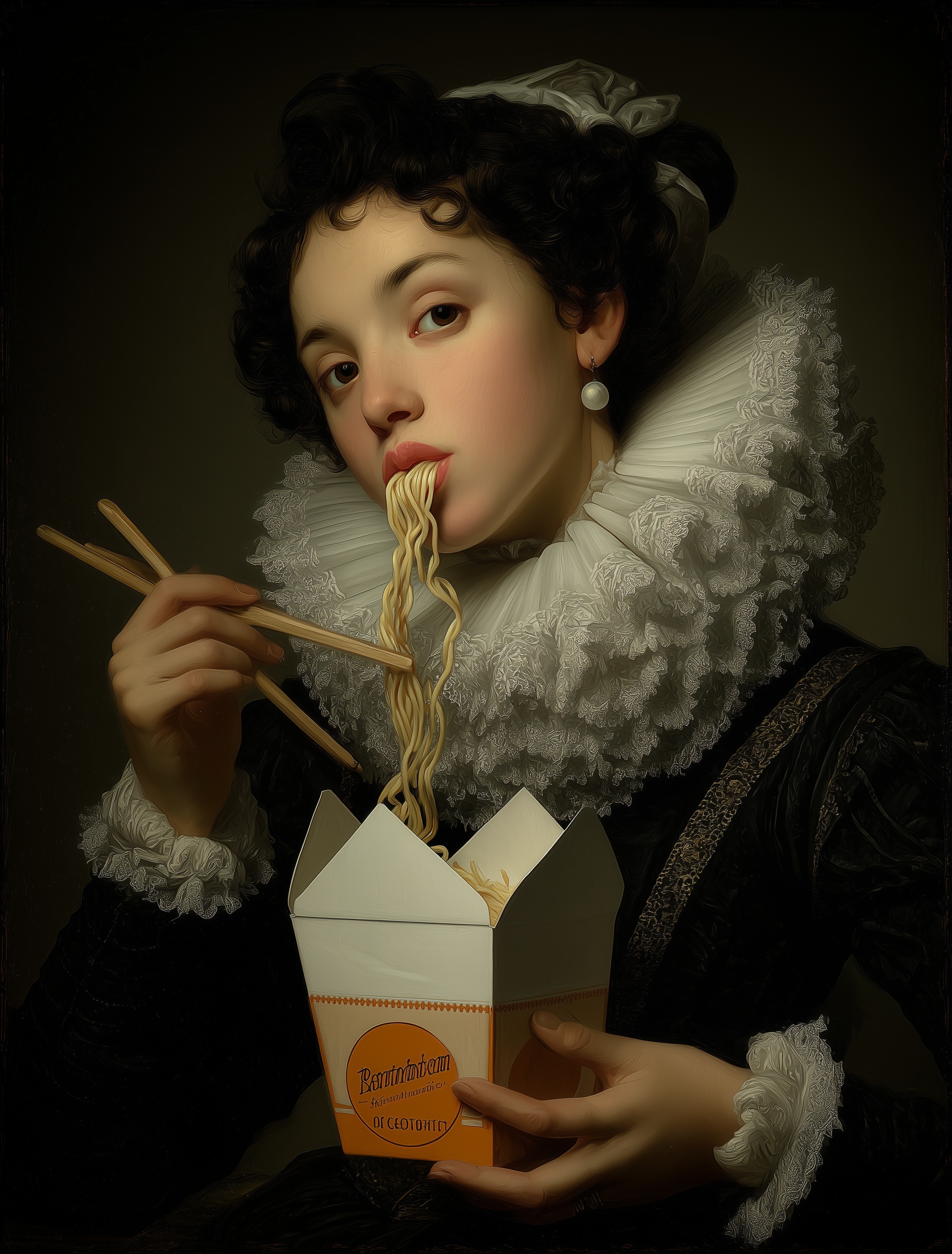 Elegant Noodle Feast: A Masterful Still Life • PromptDen