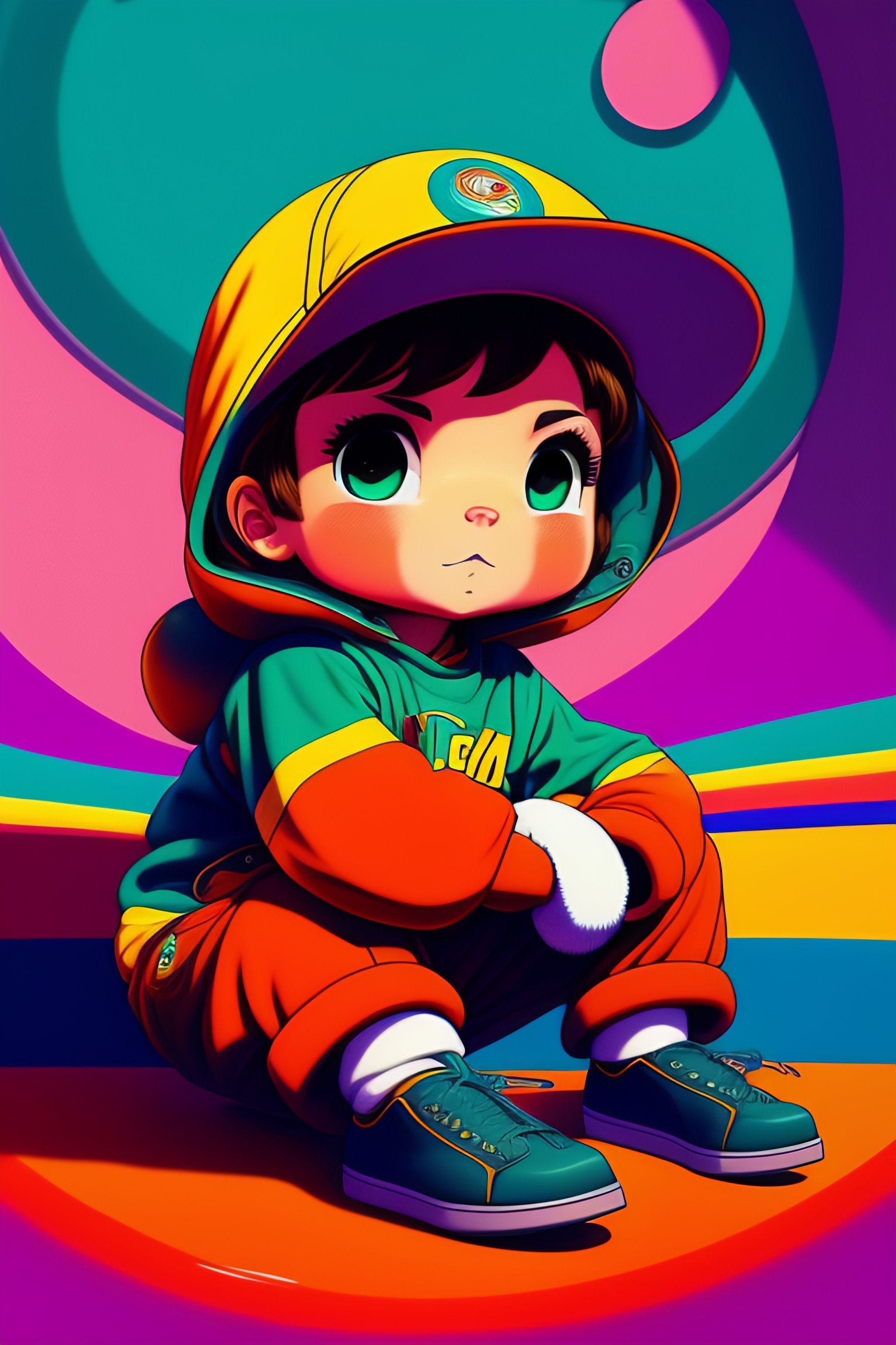 Underground Jaguar Baby Skates In 60s Cartoon Style • PromptDen