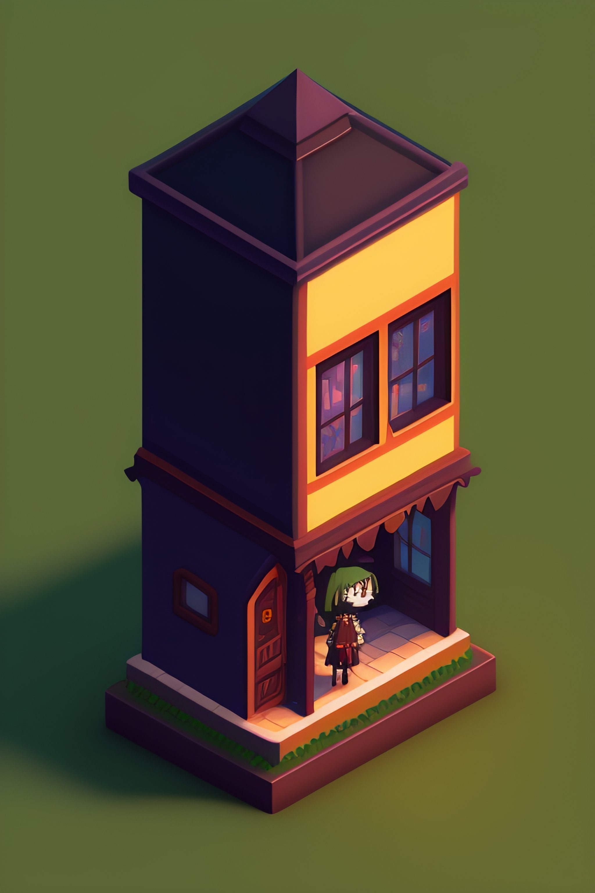 Gross Zombie Isometric Render - Yomawari Style • PromptDen