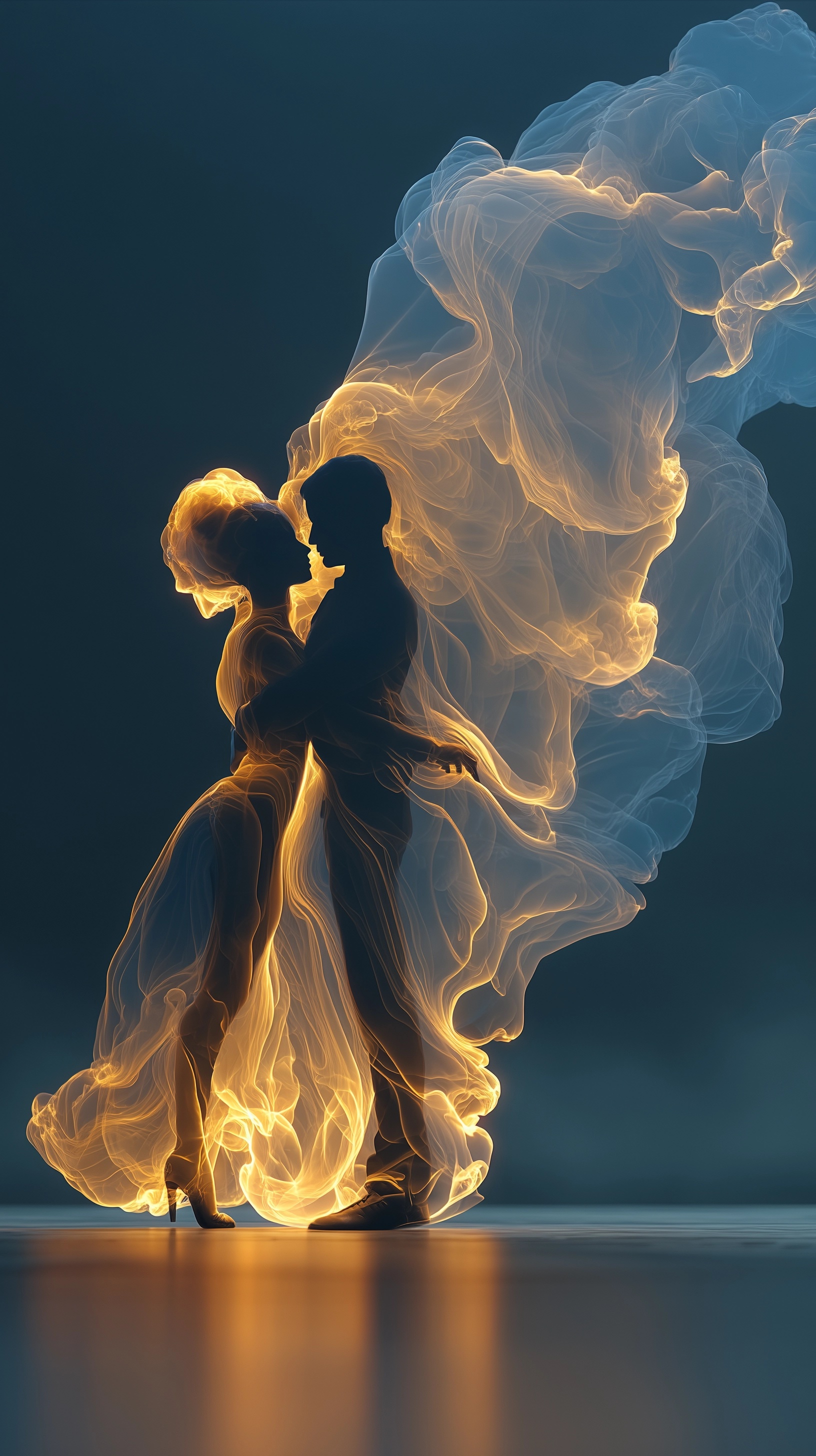 Enigmatic Smoke Dancers: Salsa In The Air • PromptDen