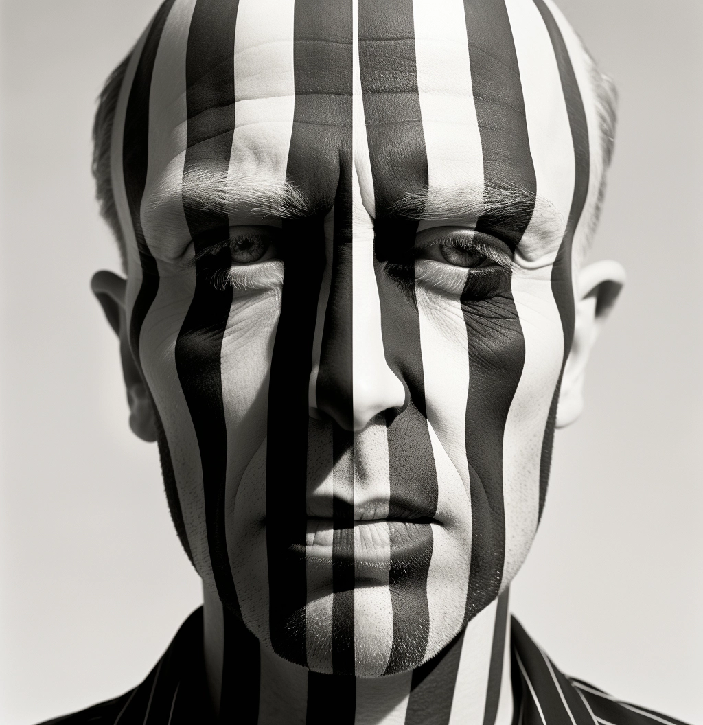 Surrealistic Illusions: Photo-realistic Man Faces Light • PromptDen