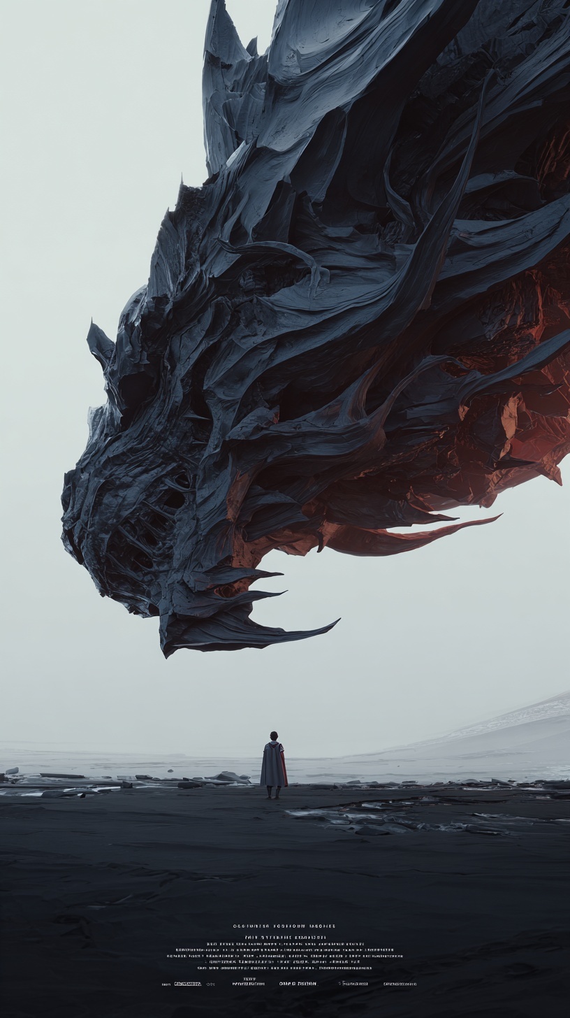 Warrior's Serenity: Meditating Amidst Dragon's Might • PromptDen