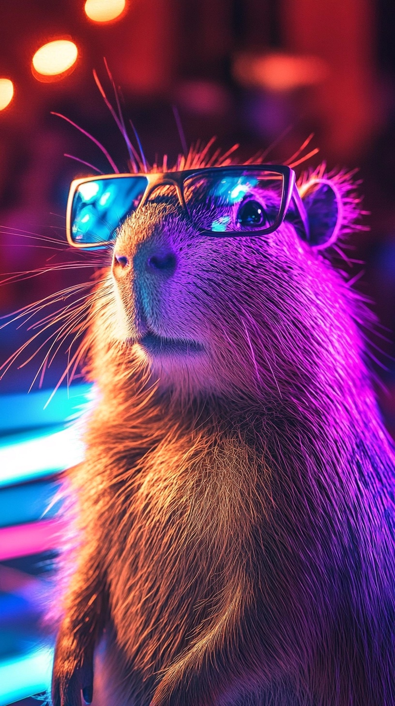 Disco Capybara: Dance Floor Fun Awaits! • PromptDen