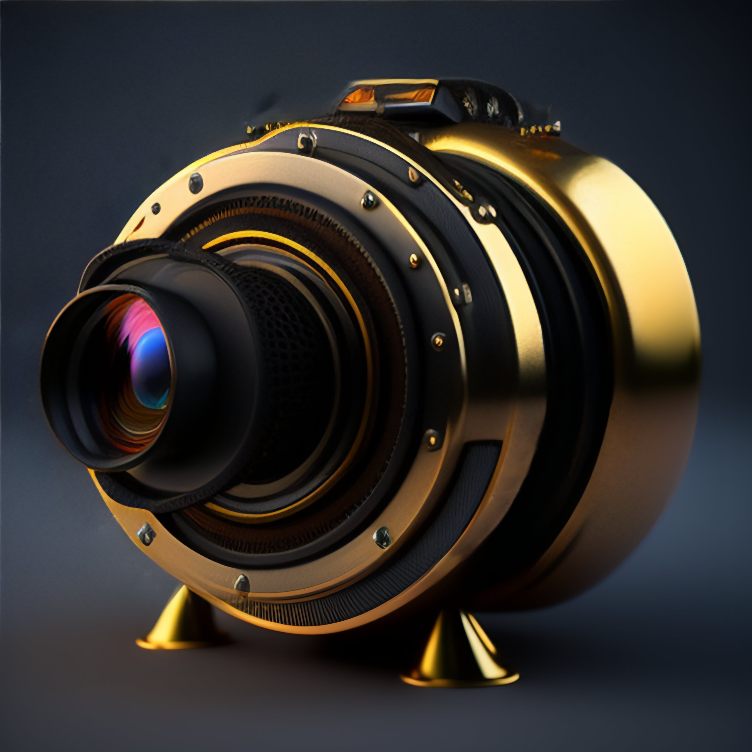 Mechanical Monster: Camera Lens Creature • PromptDen