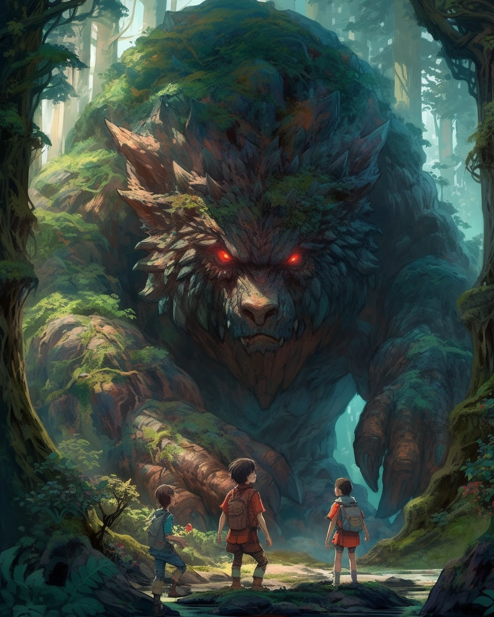 Fantasy Forestcore: Monster Boy Painting • PromptDen
