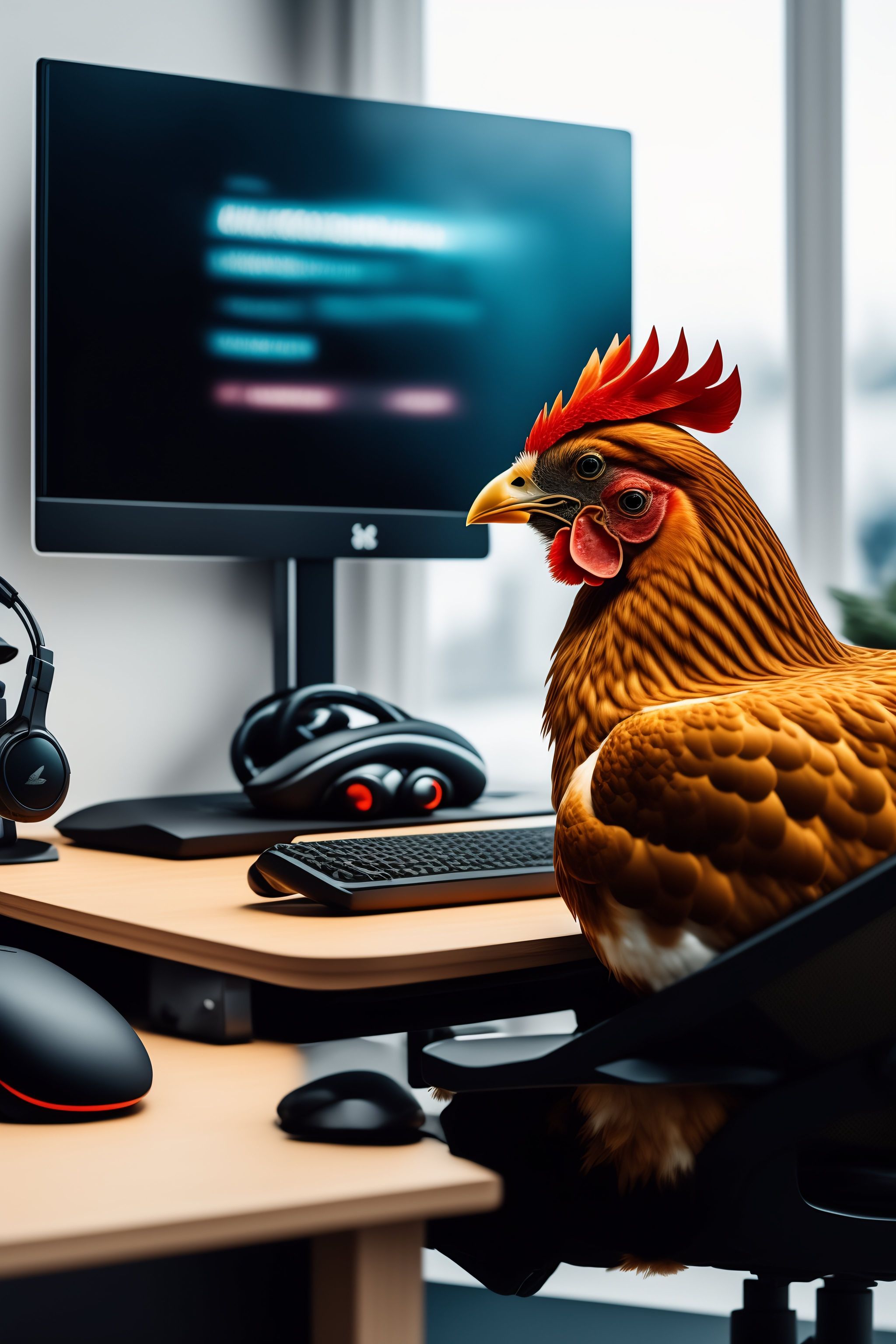 Chicken Gamer: Rule The Virtual World • PromptDen