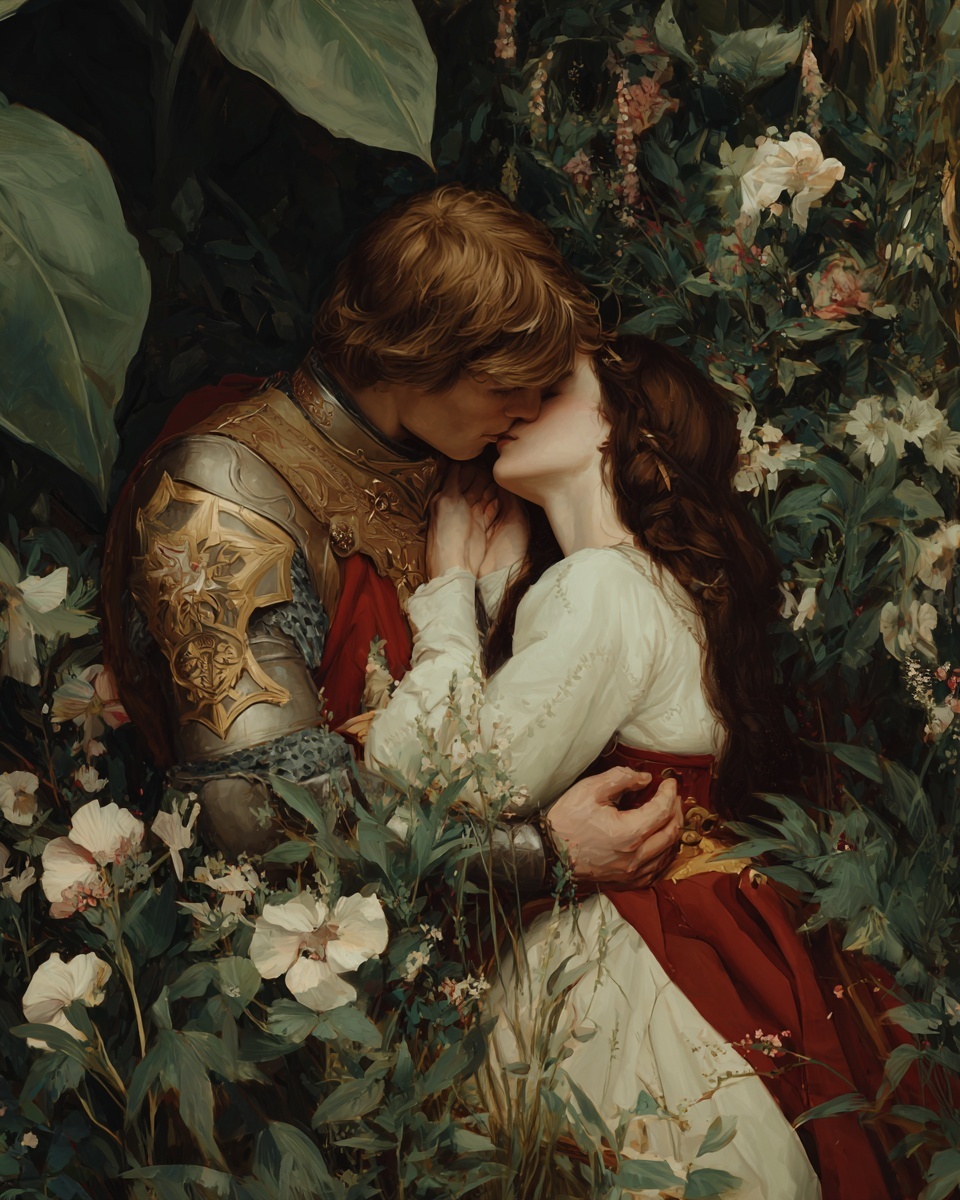 Love's Embrace: A Knight And His Beloved • PromptDen