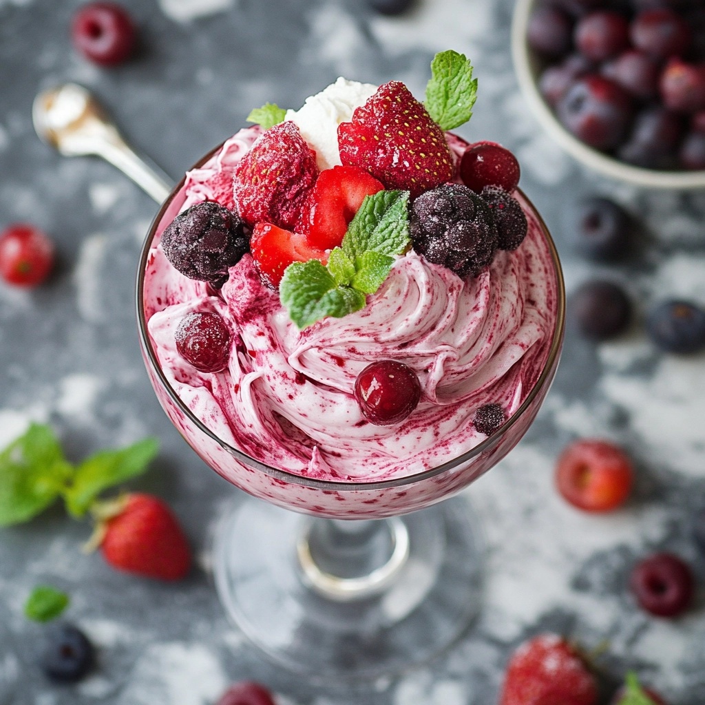 Indulge In Berry Swirl Mousse Delight • PromptDen