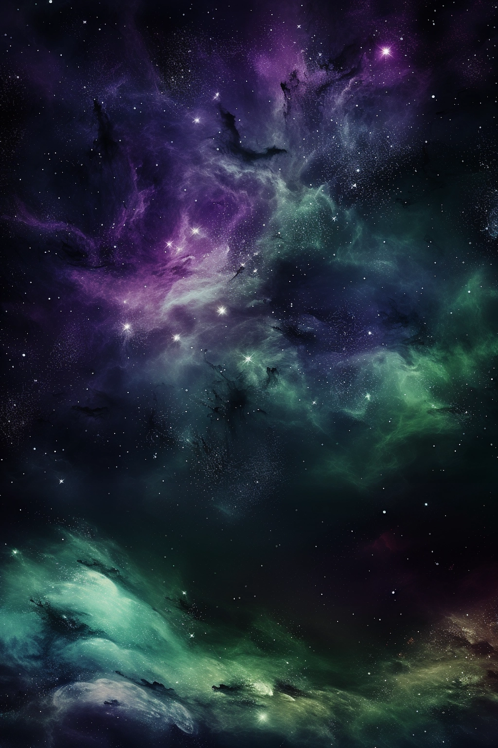 Exploring The Mystical Nebula: A Mesmerizing Dark Starscape • PromptDen