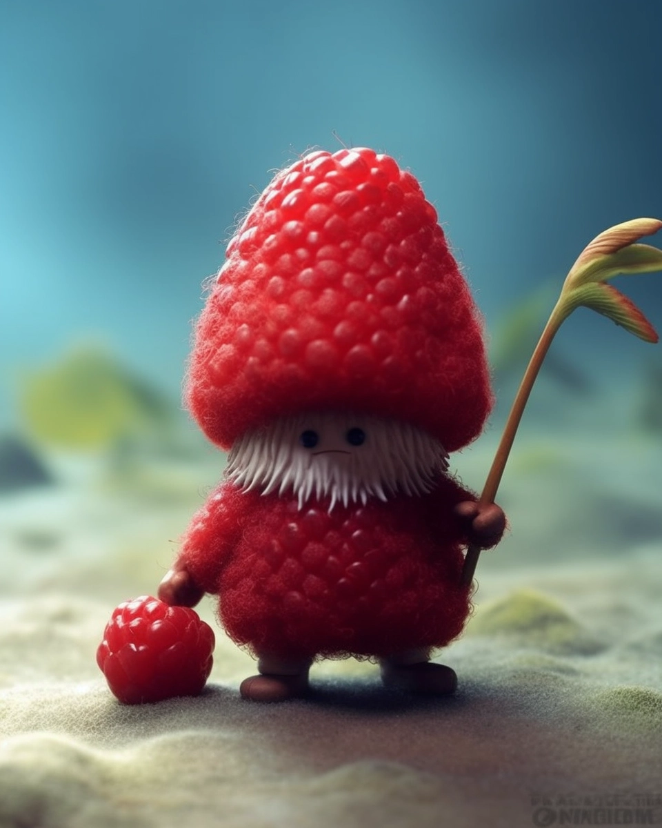Magical Raspberry Wizard - 3d Render • PromptDen