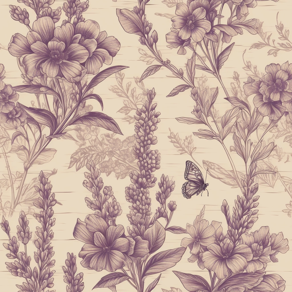 Charming Vintage Lavender Patterns • PromptDen