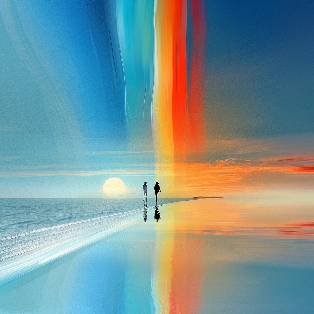Stunning Beach Gradient Art By Josh Adamski • PromptDen