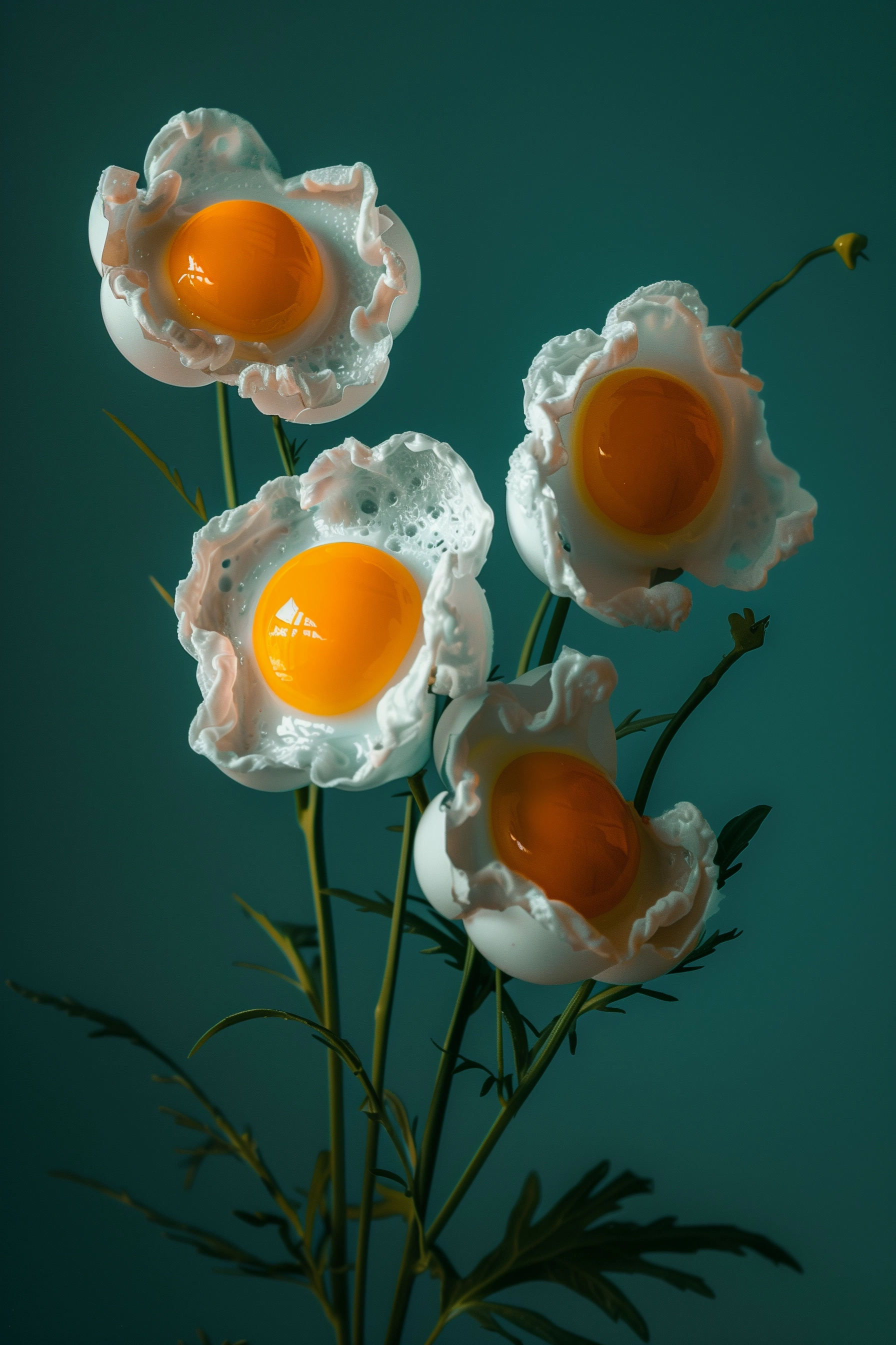 Fried Egg Flowers: A Unique Take On Floral Arrangements • PromptDen